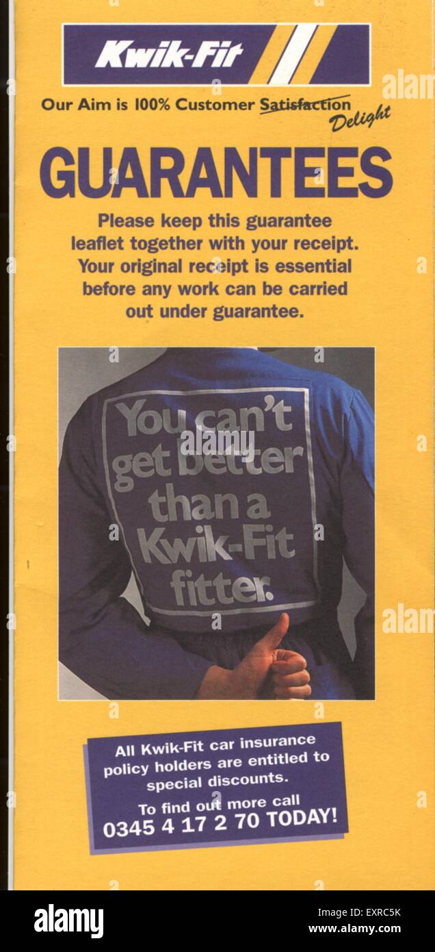 2000s UK Kwik-Fit Magazine Advert Stock Photo - Alamy