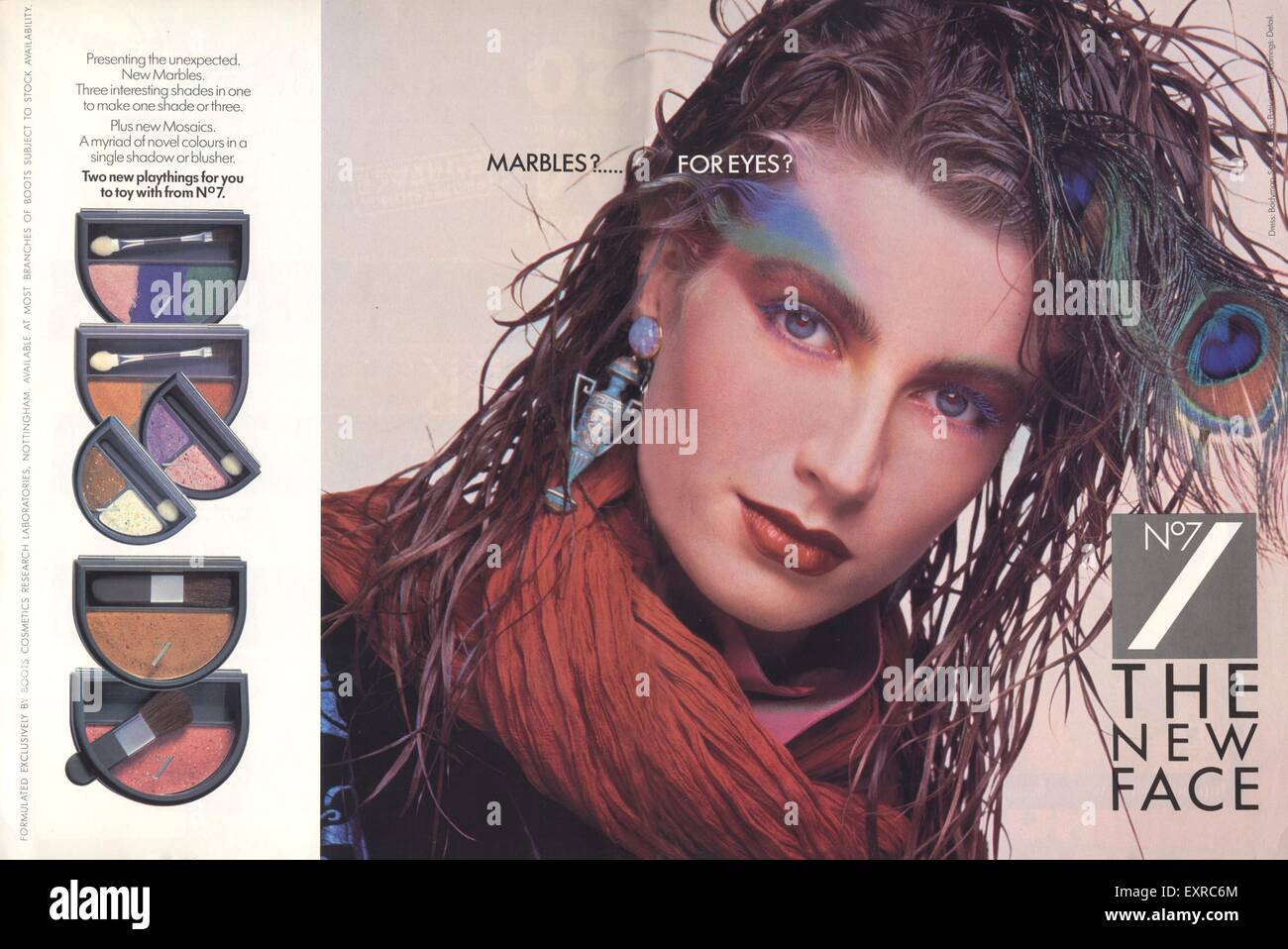 1980s UK Number Seven Make-up Magazine Advert Stock Photo - Alamy