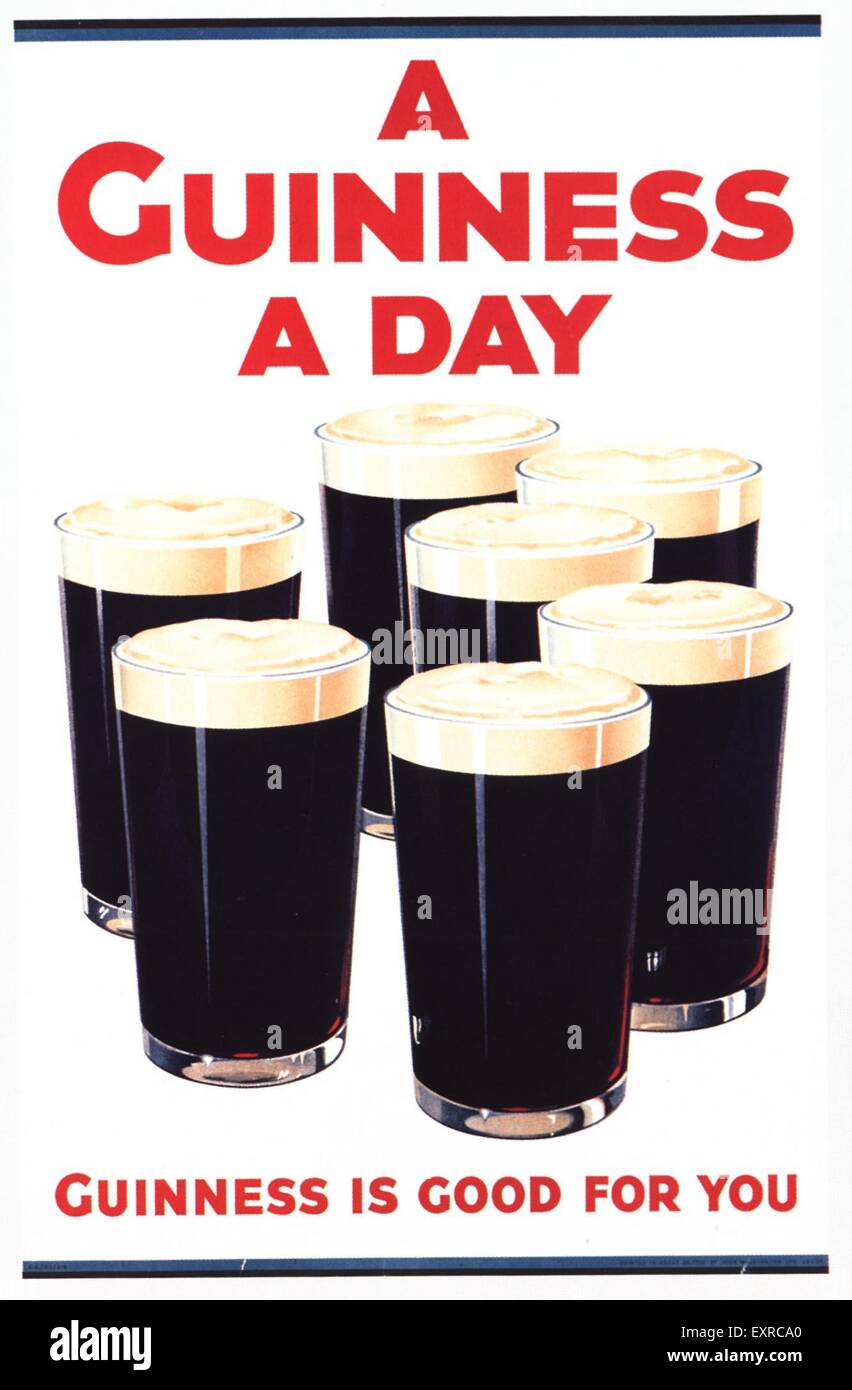 1930s UK Guinness Magazine Advert Stock Photo - Alamy