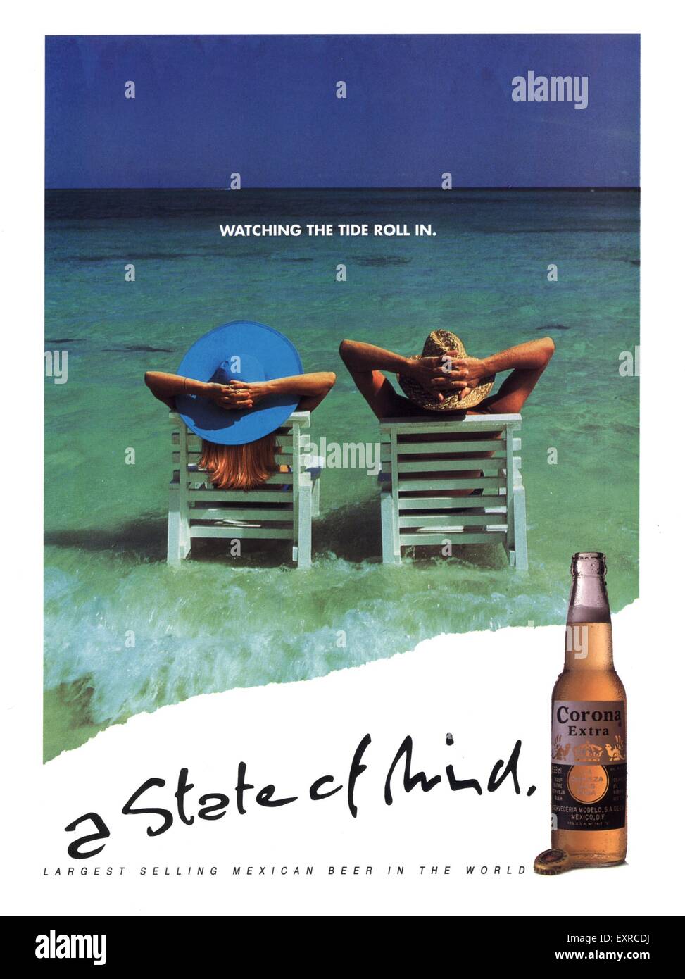 1990s UK Corona Beer Magazine Advert Stock Photo - Alamy