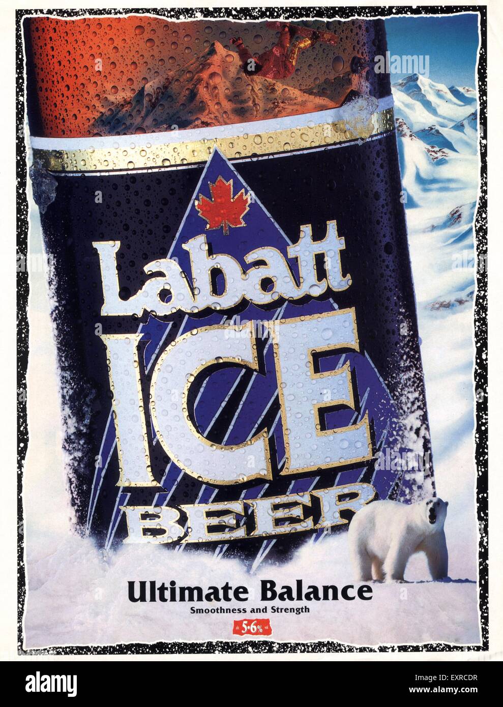 1990s UK Labatt's Ice Magazine Advert Stock Photo - Alamy