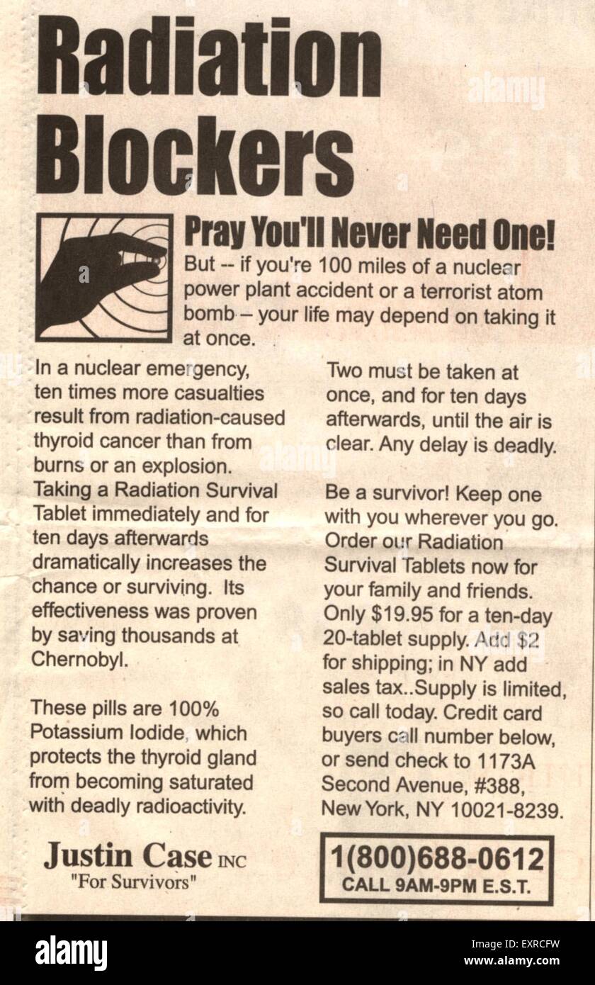 2000s USA Justin Case Magazine Advert Stock Photo - Alamy