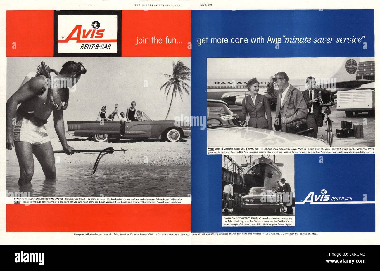1960s USA Avis Magazine Advert Stock Photo - Alamy