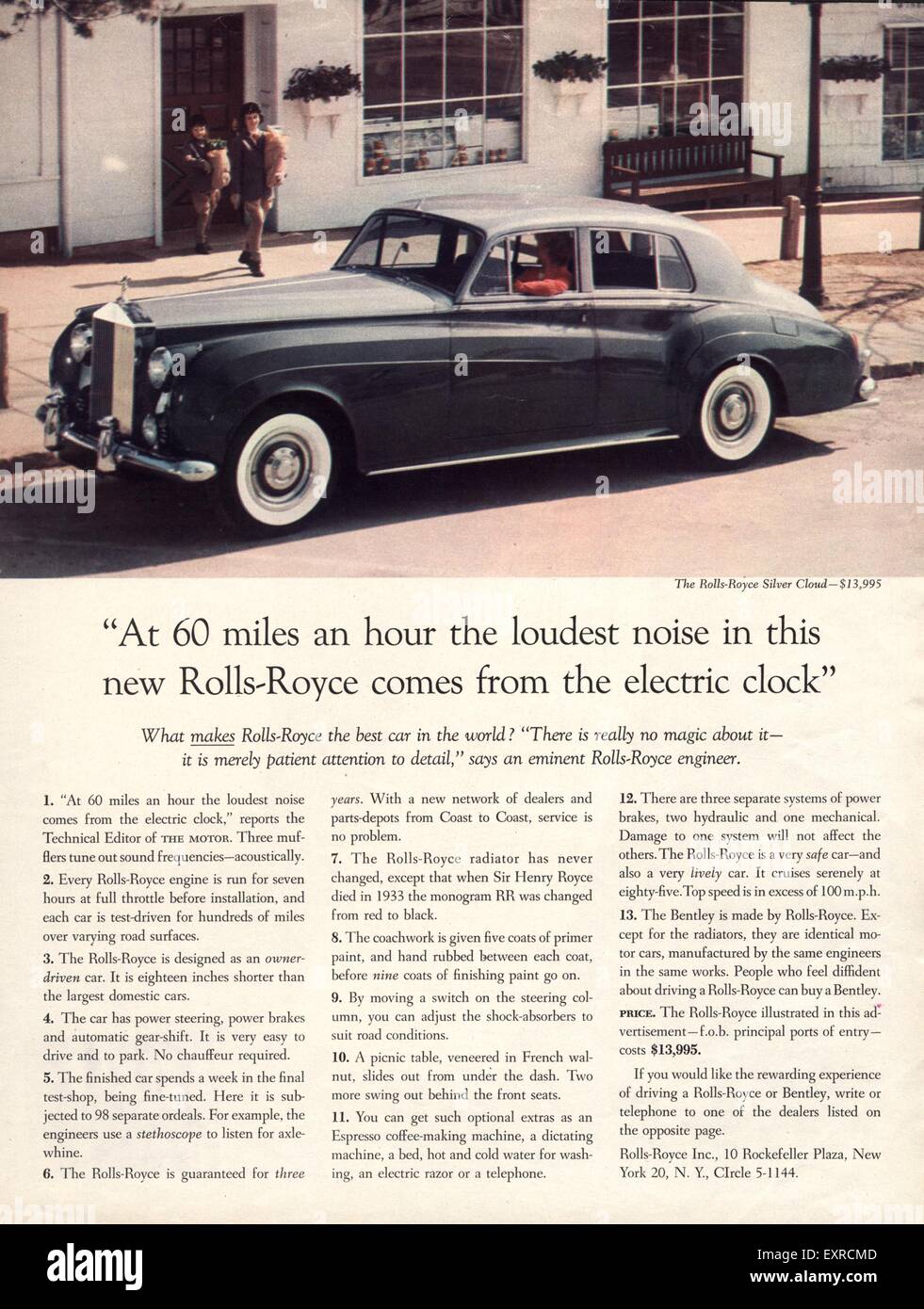 1950s USA Rolls-Royce Magazine Advert Stock Photo - Alamy