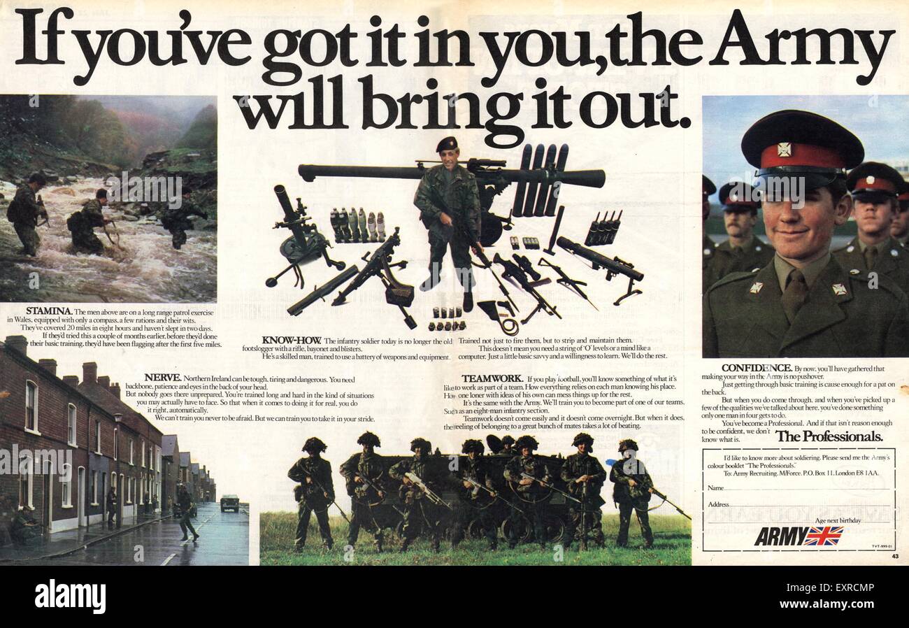 1970s uk army recruitment magazine hi-res stock photography and images ...