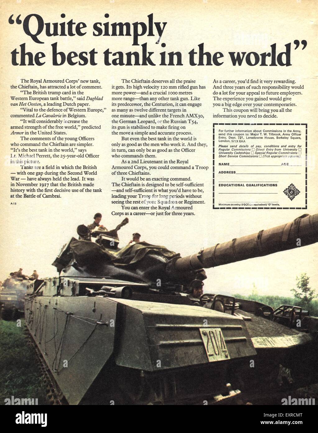 1970s uk army recruitment magazine hi-res stock photography and images ...
