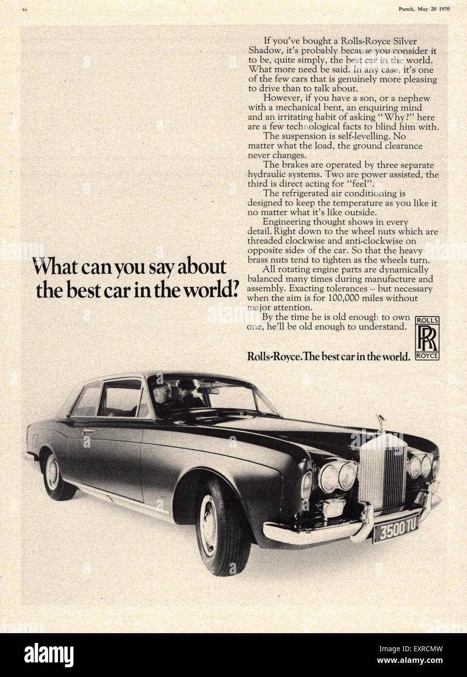 1970s UK Rolls-Royce Magazine Advert Stock Photo - Alamy