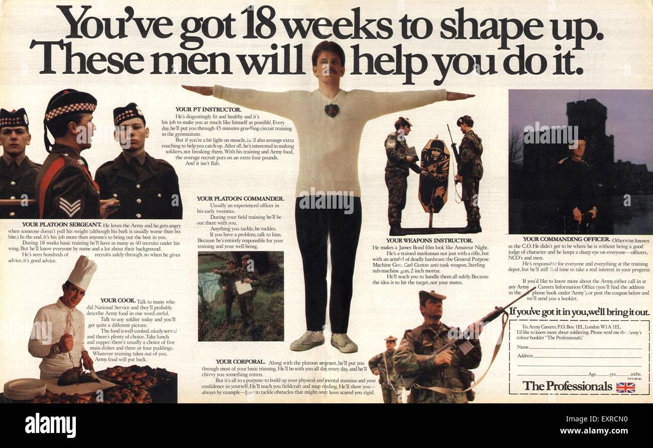 1970s UK Army Recruitment Magazine Advert Stock Photo - Alamy