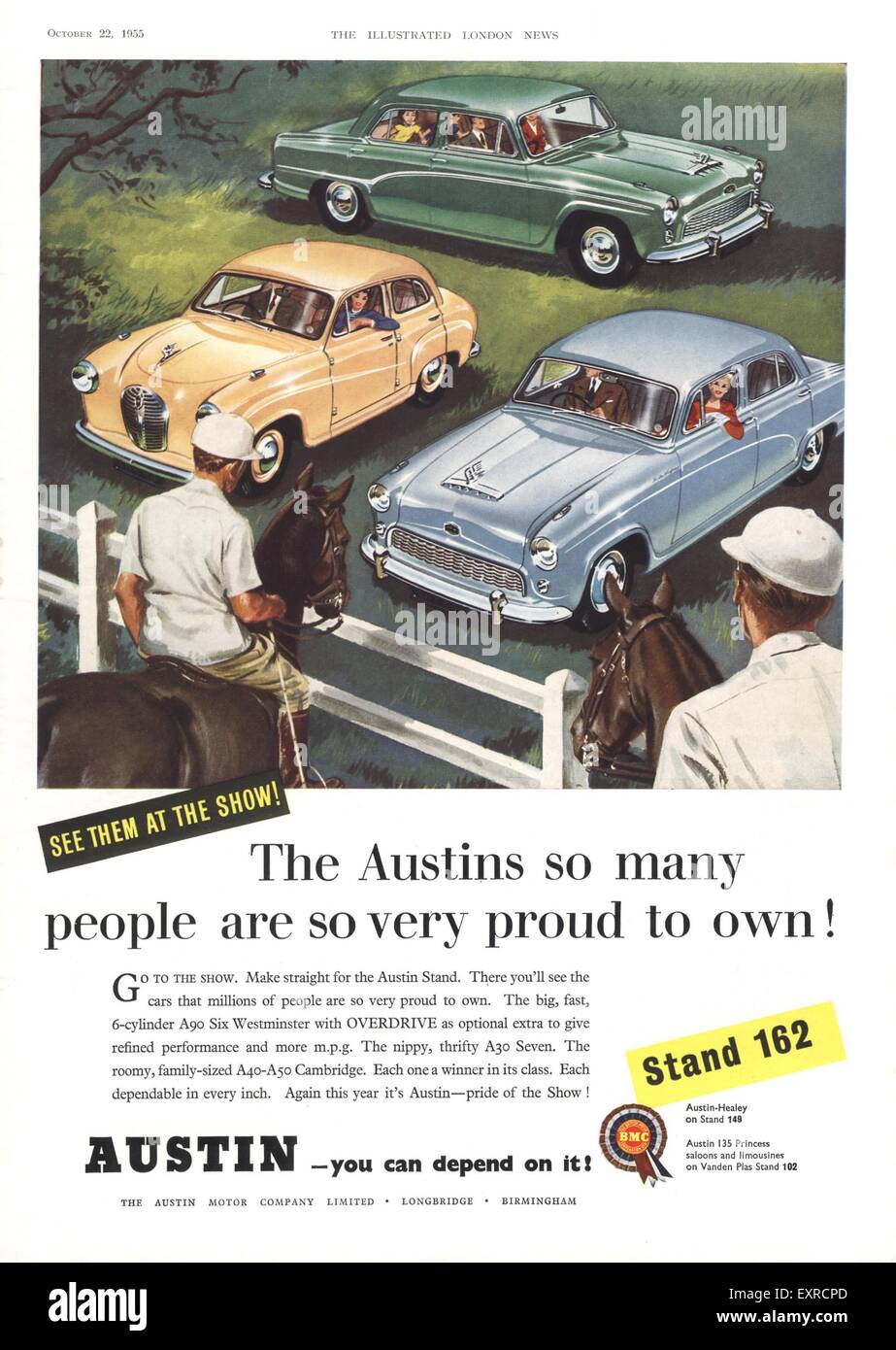 1950s UK Austin Magazine Advert Stock Photo - Alamy