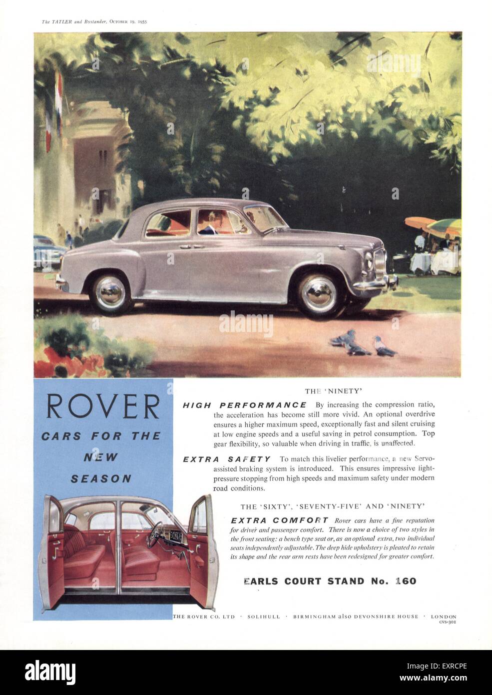 1950s UK Rover Magazine Advert Stock Photo - Alamy