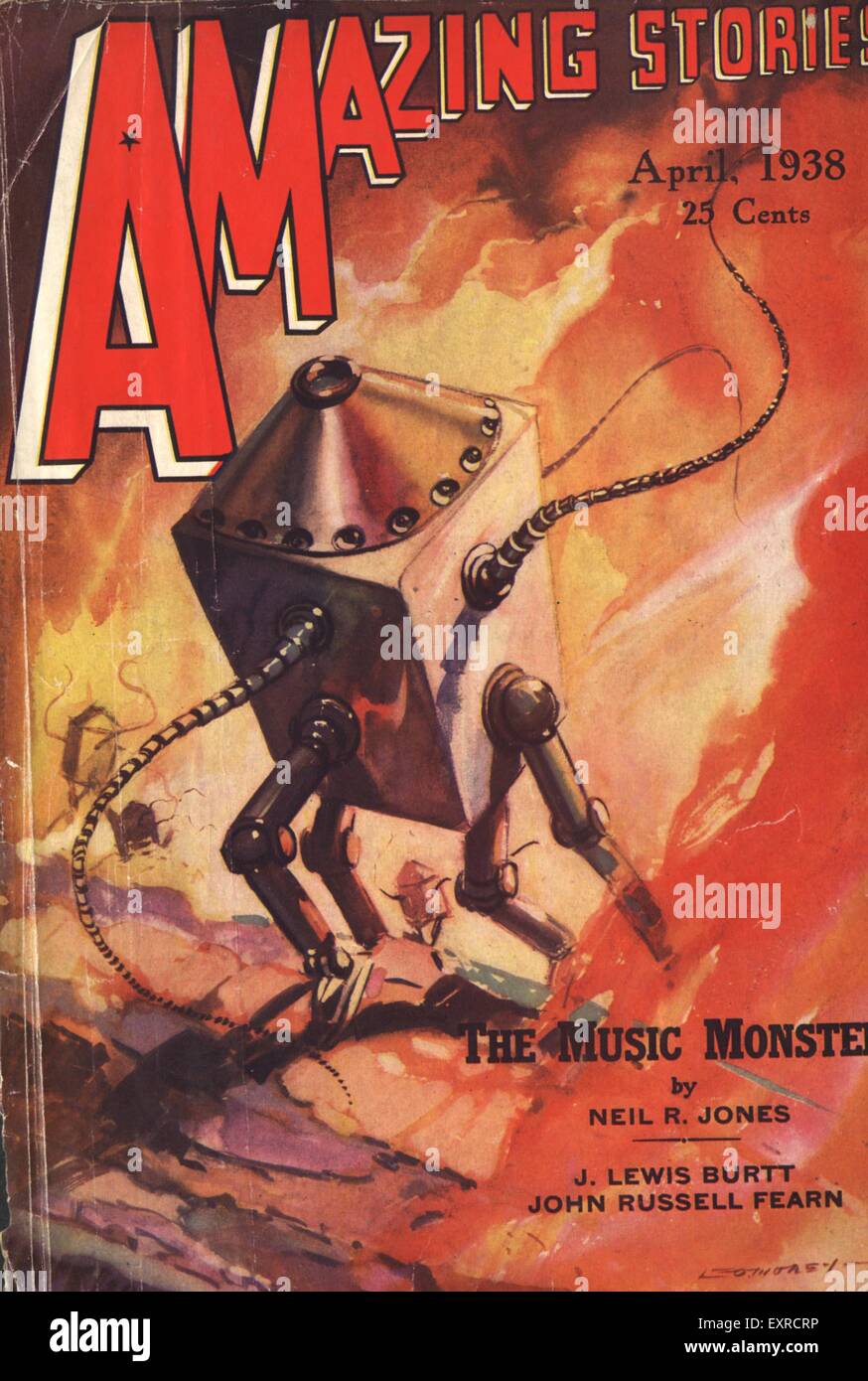 1930s USA Amazing Stories Magazine Cover Stock Photo - Alamy