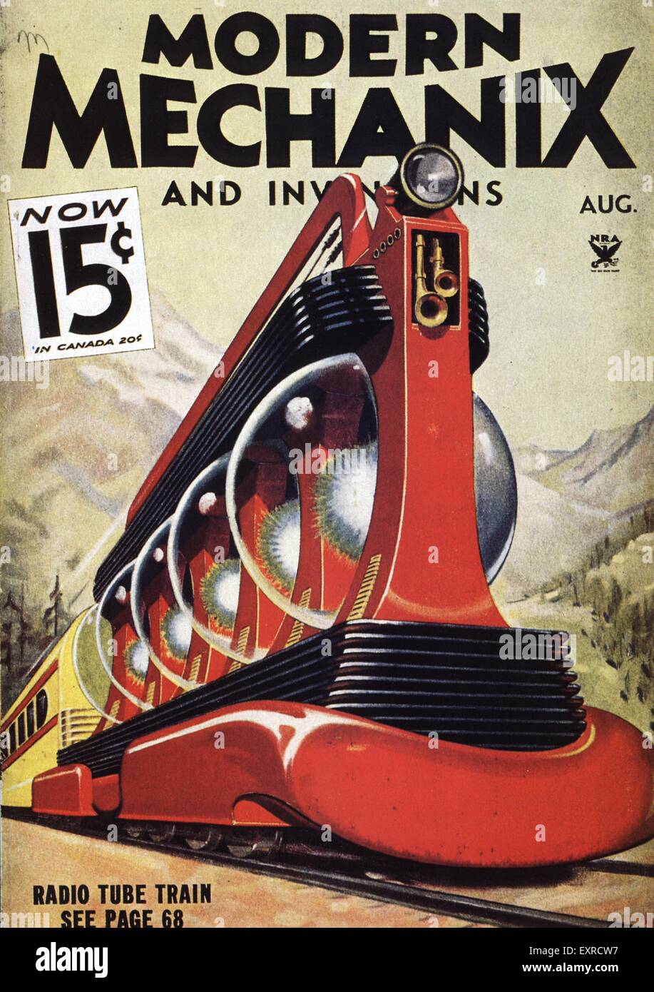 1930s USA Modern Mechanix Magazine Cover Stock Photo - Alamy