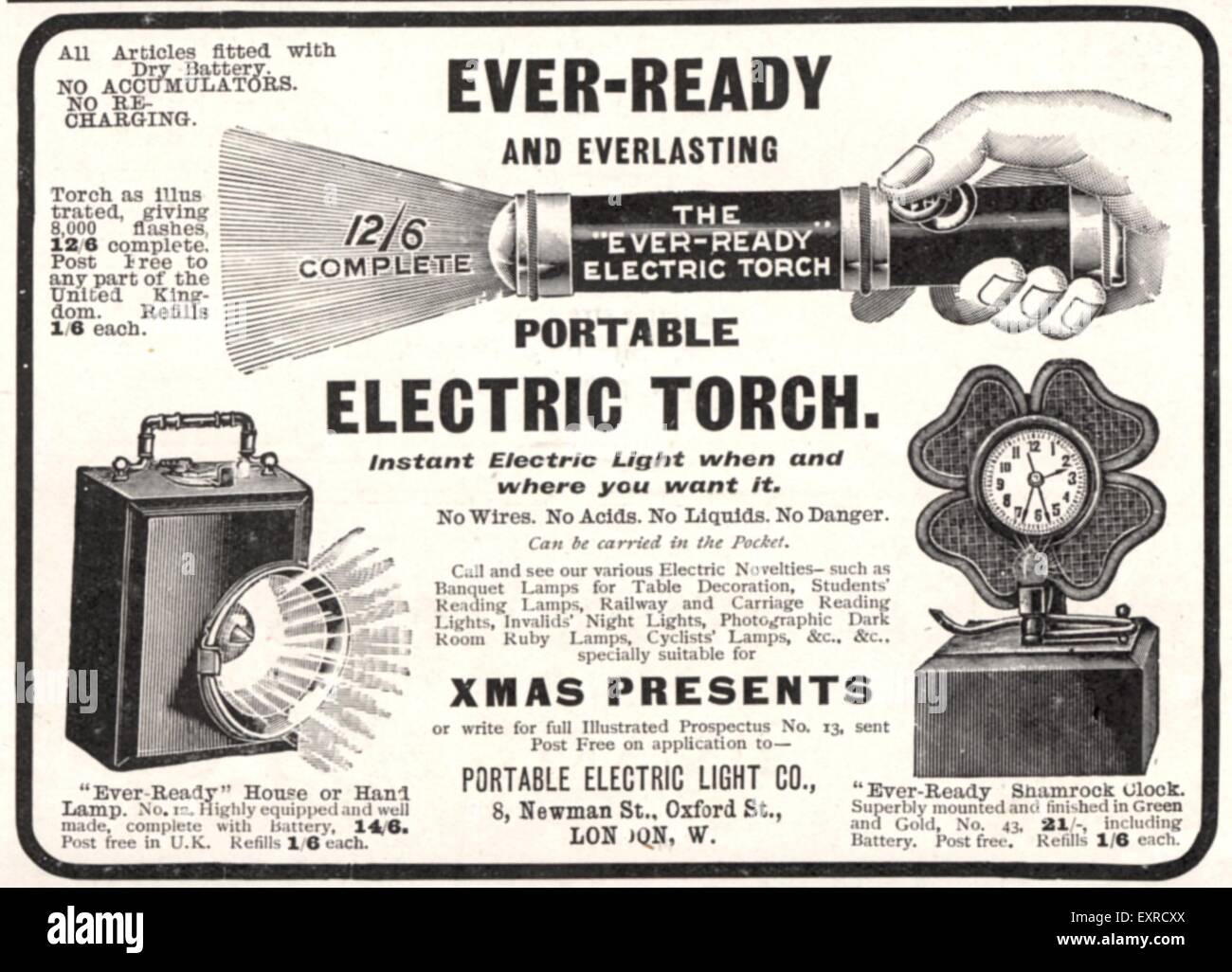 1900s UK Ever Ready Ever-Ready Magazine Advert Stock Photo - Alamy