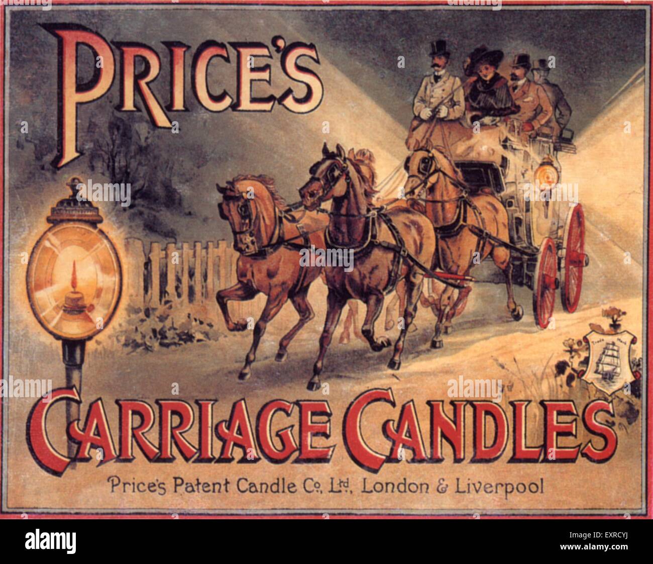 1890s UK Price's Candles Magazine Advert Stock Photo - Alamy