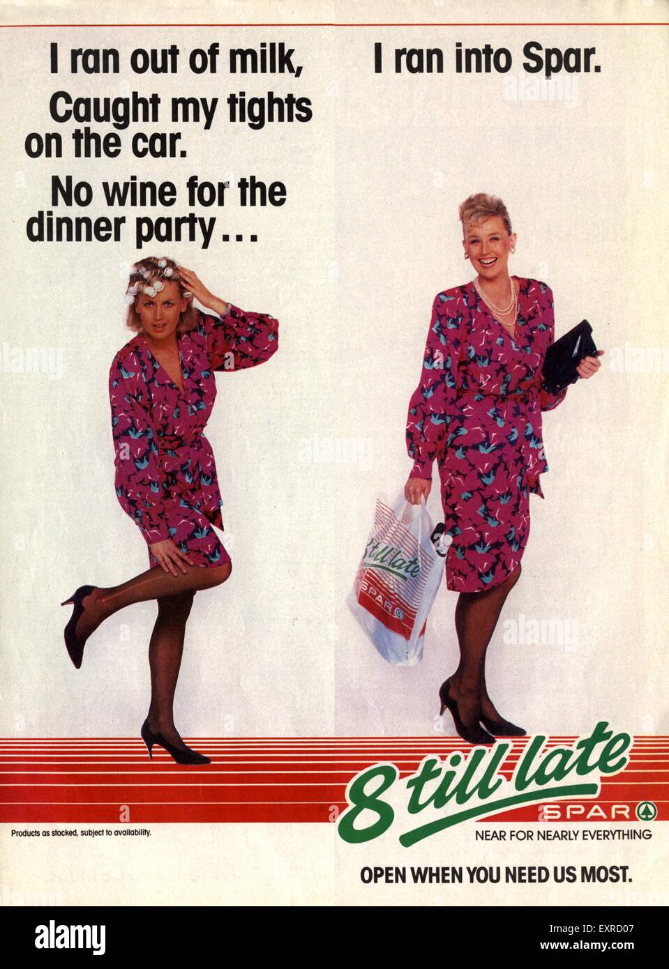 1980s UK Spar Supermarkets Magazine Advert Stock Photo - Alamy