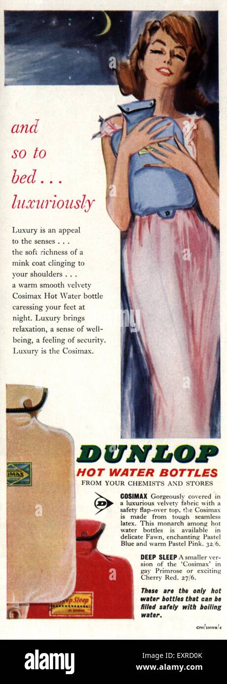 1960s UK Dunlop Magazine Advert Stock Photo - Alamy