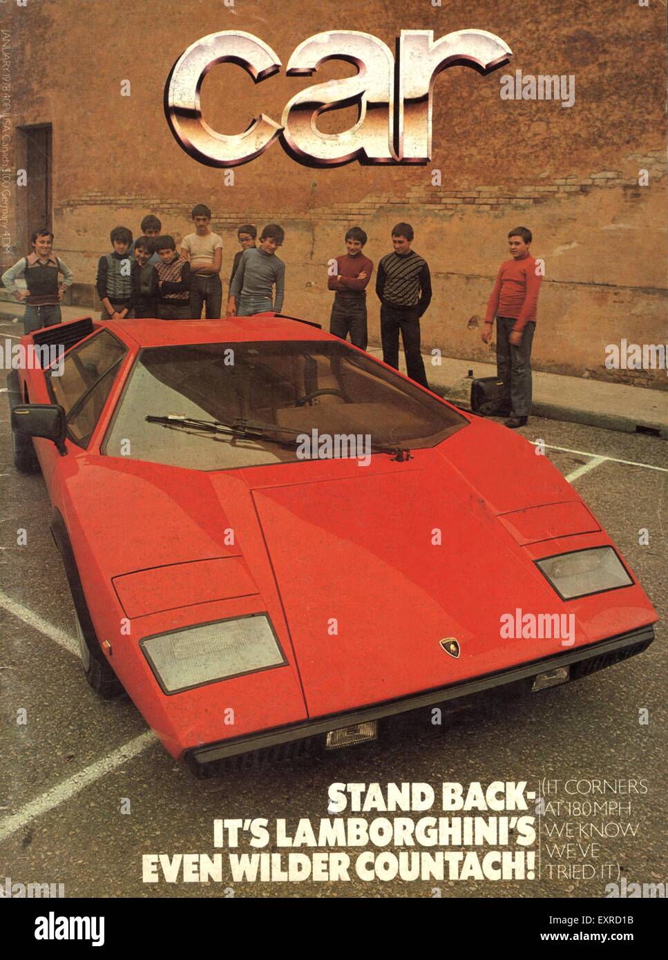 1970s UK Lamborghini Magazine Cover Stock Photo - Alamy