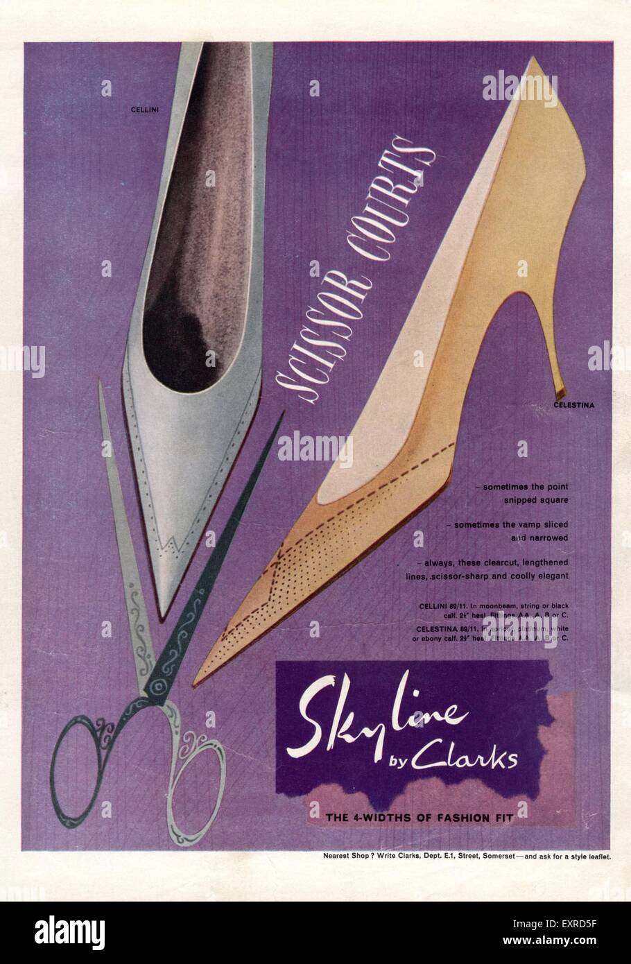 1940s UK Clarks Magazine Advert Stock Photo - Alamy