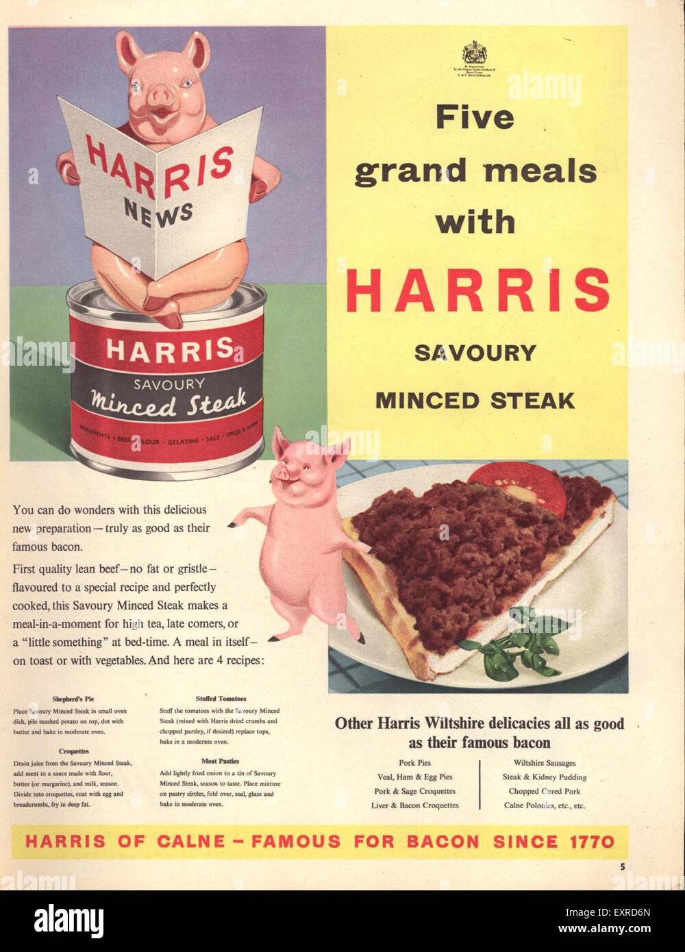1950s UK Harris Magazine Advert Stock Photo - Alamy