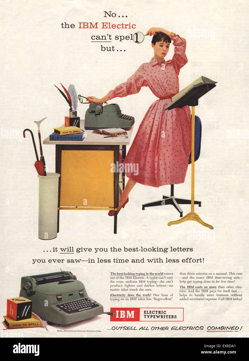 1950s USA IBM Magazine Advert Stock Photo - Alamy