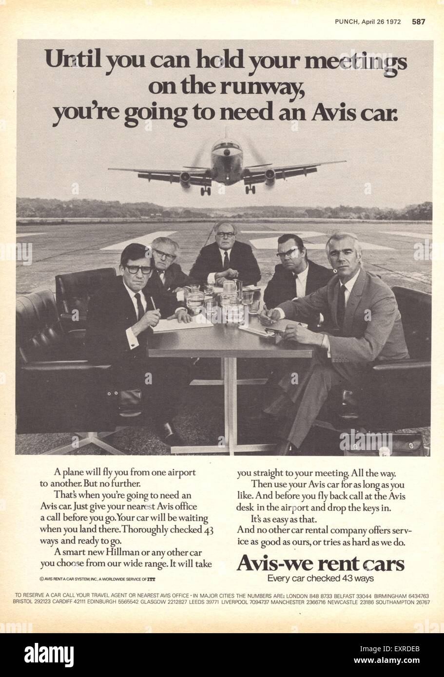 1970s USA Avis Magazine Advert Stock Photo - Alamy