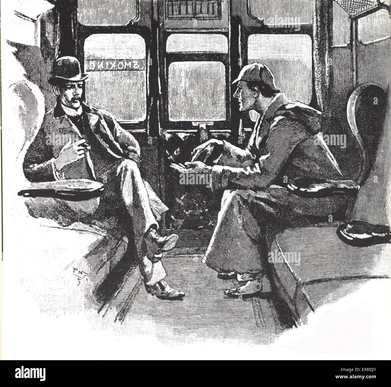 1890s UK Sherlock Holmes Magazine Plate Stock Photo - Alamy
