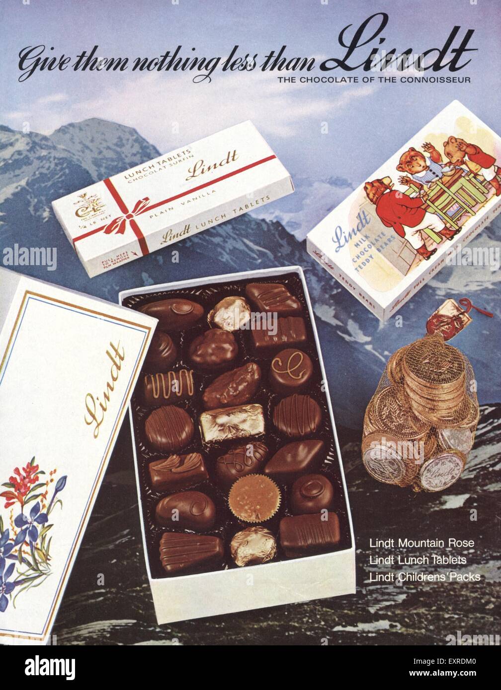 Chocolate advert 1960s hi-res stock photography and images - Alamy