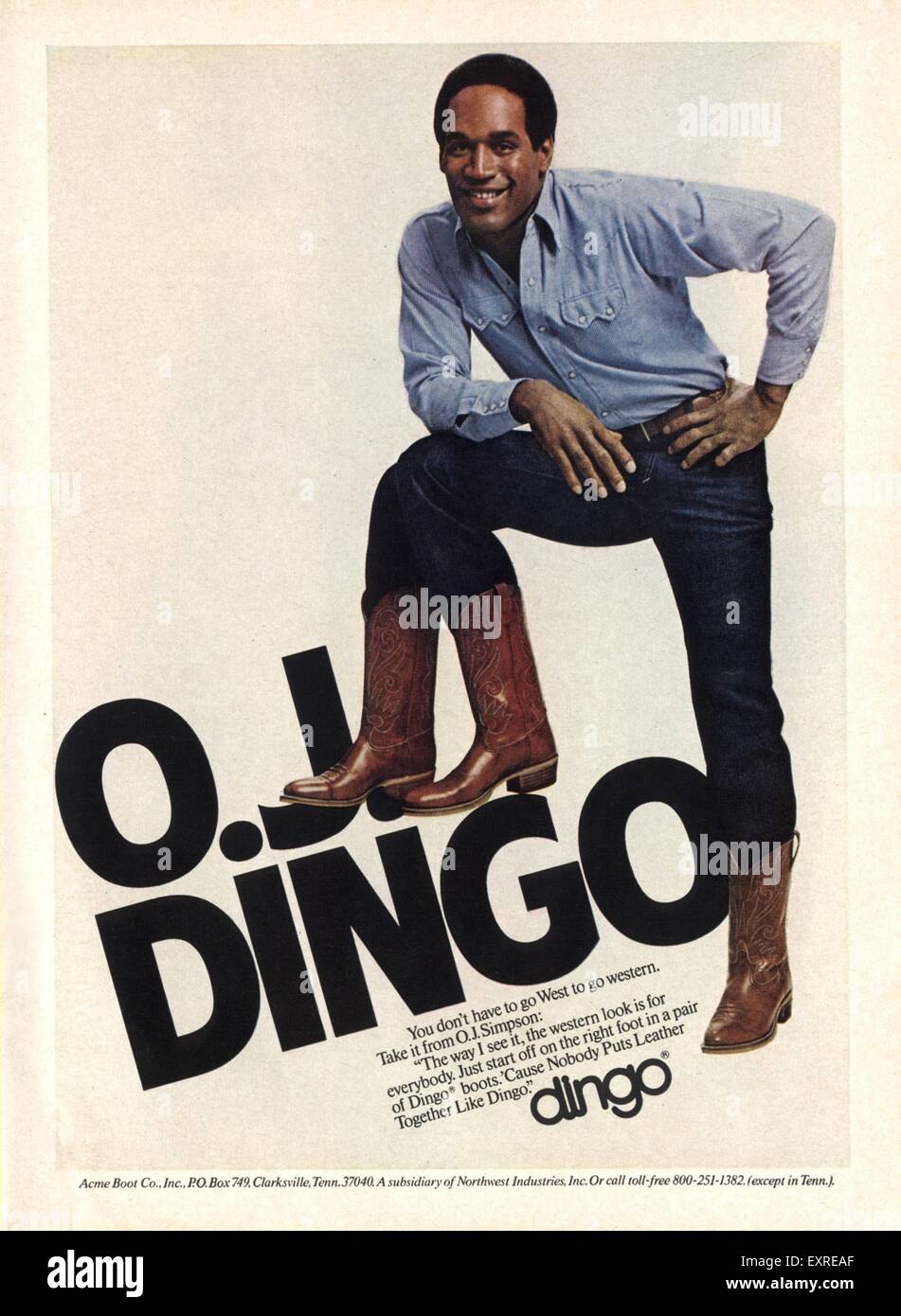 1980s USA Dingo Magazine Advert Stock Photo - Alamy