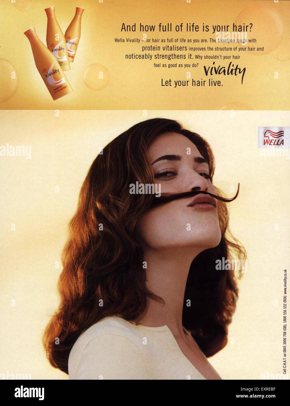 2000s UK Wella Magazine Advert Stock Photo - Alamy