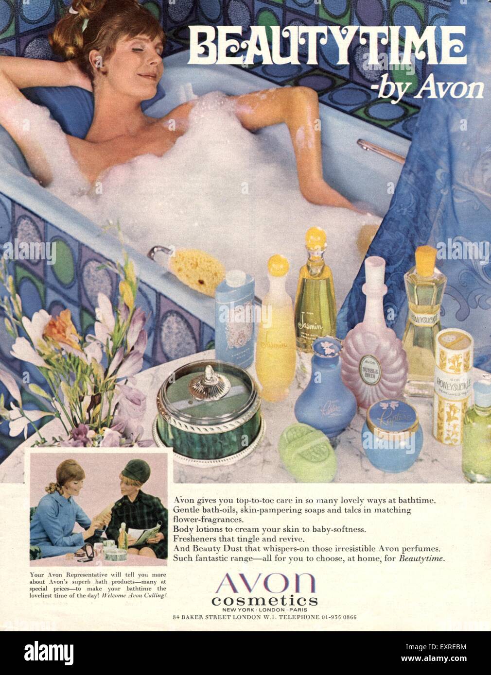 1960s UK Avon Magazine Advert Stock Photo - Alamy