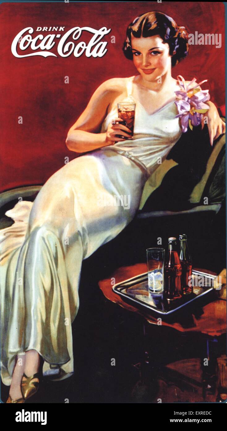1930s USA Coca-Cola Magazine Advert Stock Photo - Alamy