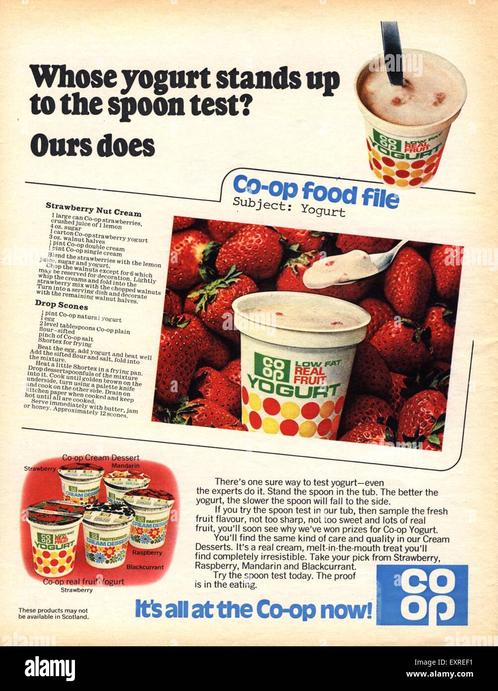 1970s UK Co-op Magazine Advert Stock Photo - Alamy
