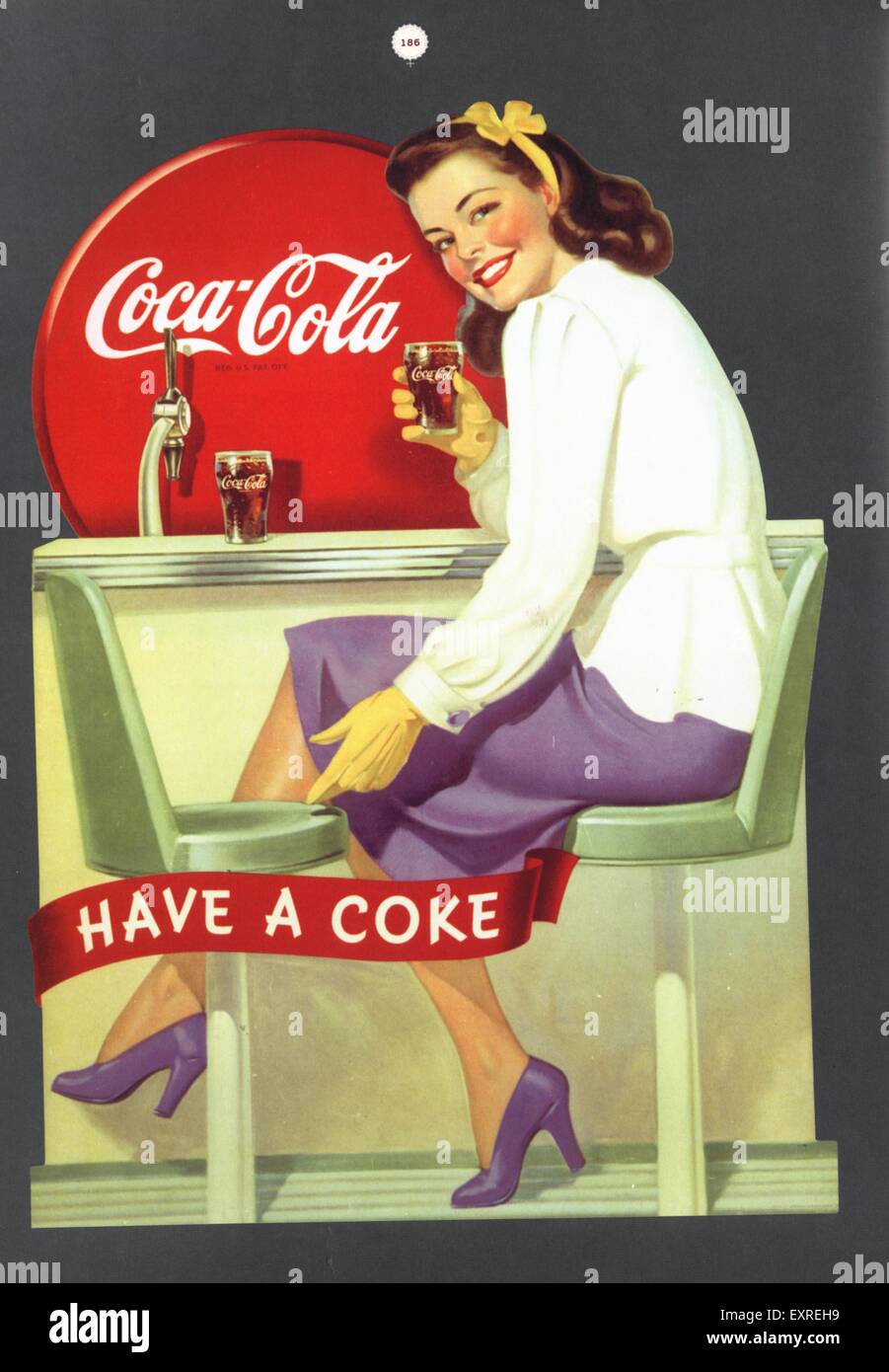 1940s USA Coca-Cola Magazine Advert Stock Photo - Alamy