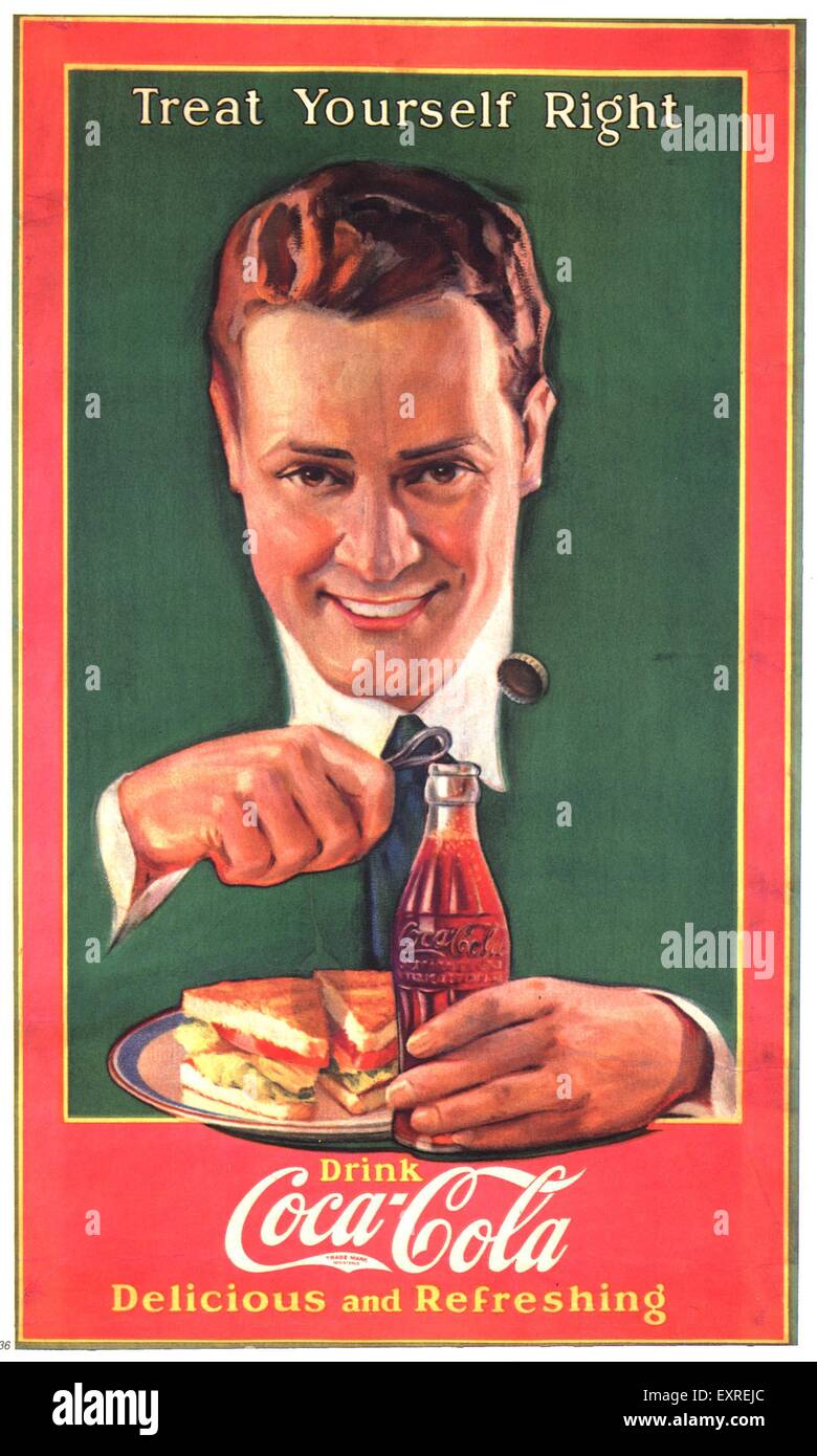 1930s USA Coca-Cola Magazine Advert Stock Photo - Alamy