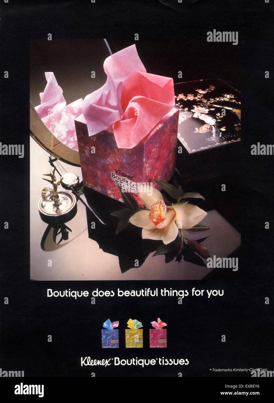 1970s UK Kleenex Magazine Advert Stock Photo - Alamy
