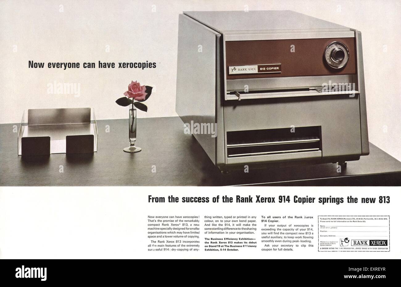 1960s UK Rank Xerox Magazine Advert Stock Photo - Alamy