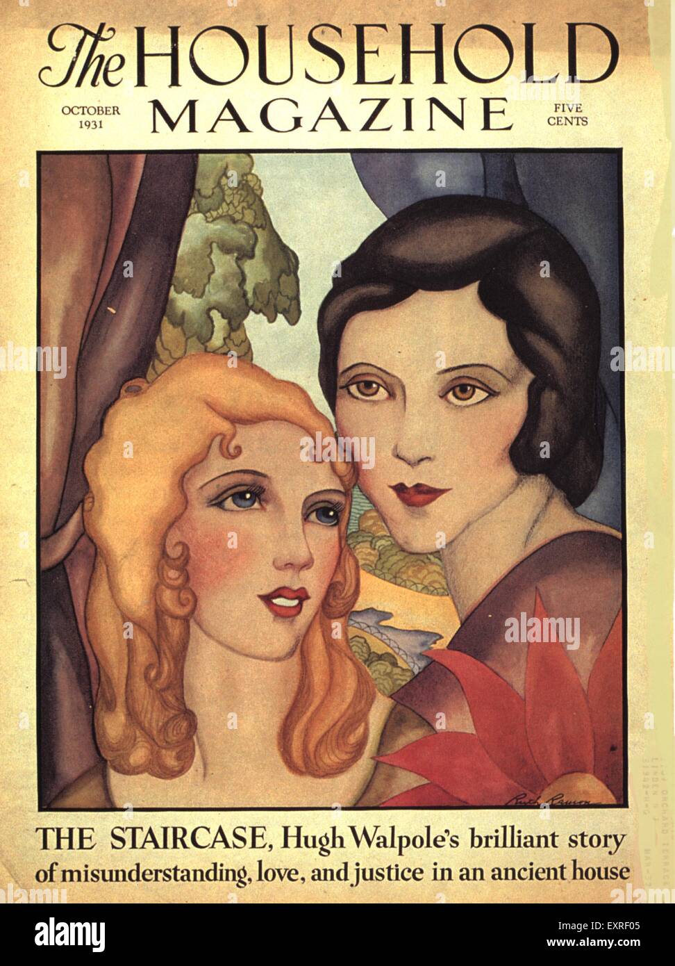 1930s USA The Household Magazine Magazine Cover Stock Photo - Alamy