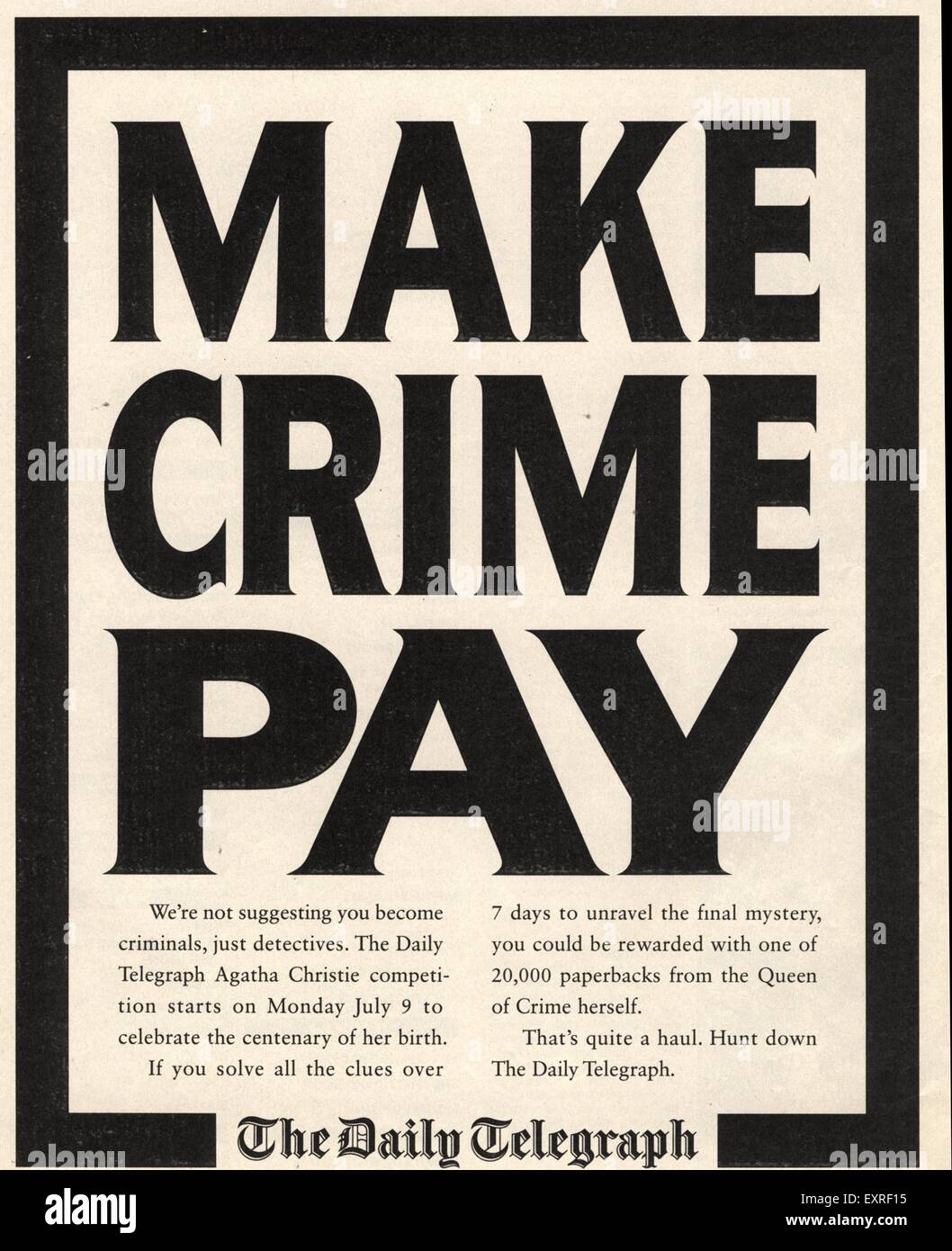 1960s UK Daily Telegraph Magazine Advert Stock Photo - Alamy