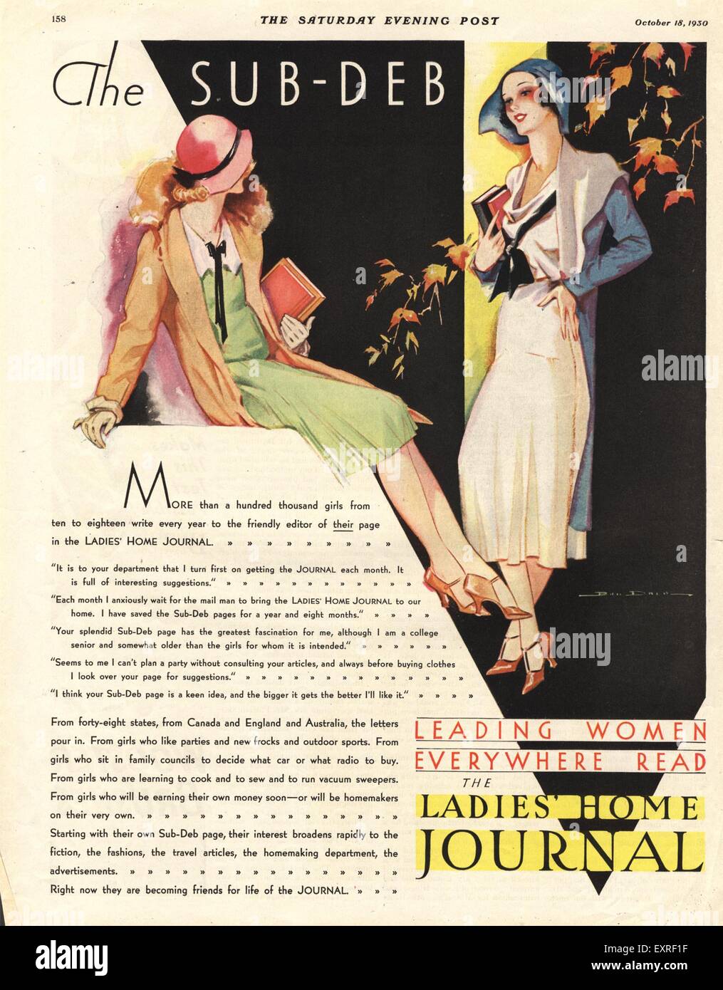 1930s magazine reading hi-res stock photography and images - Alamy