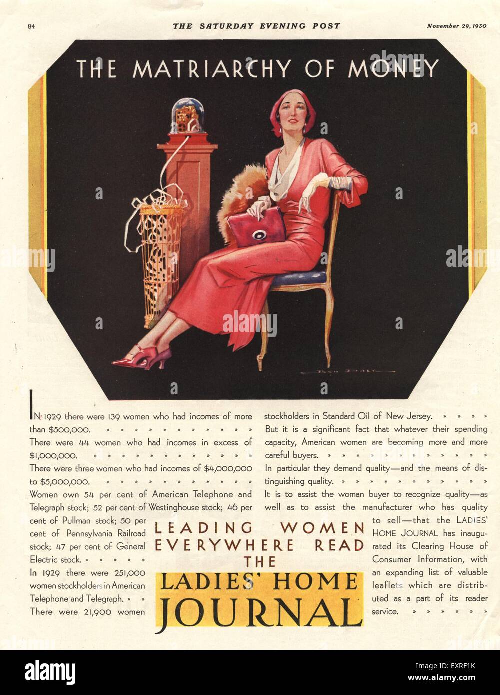 1930s USA Ladies' Home Journal Magazine Advert Stock Photo - Alamy