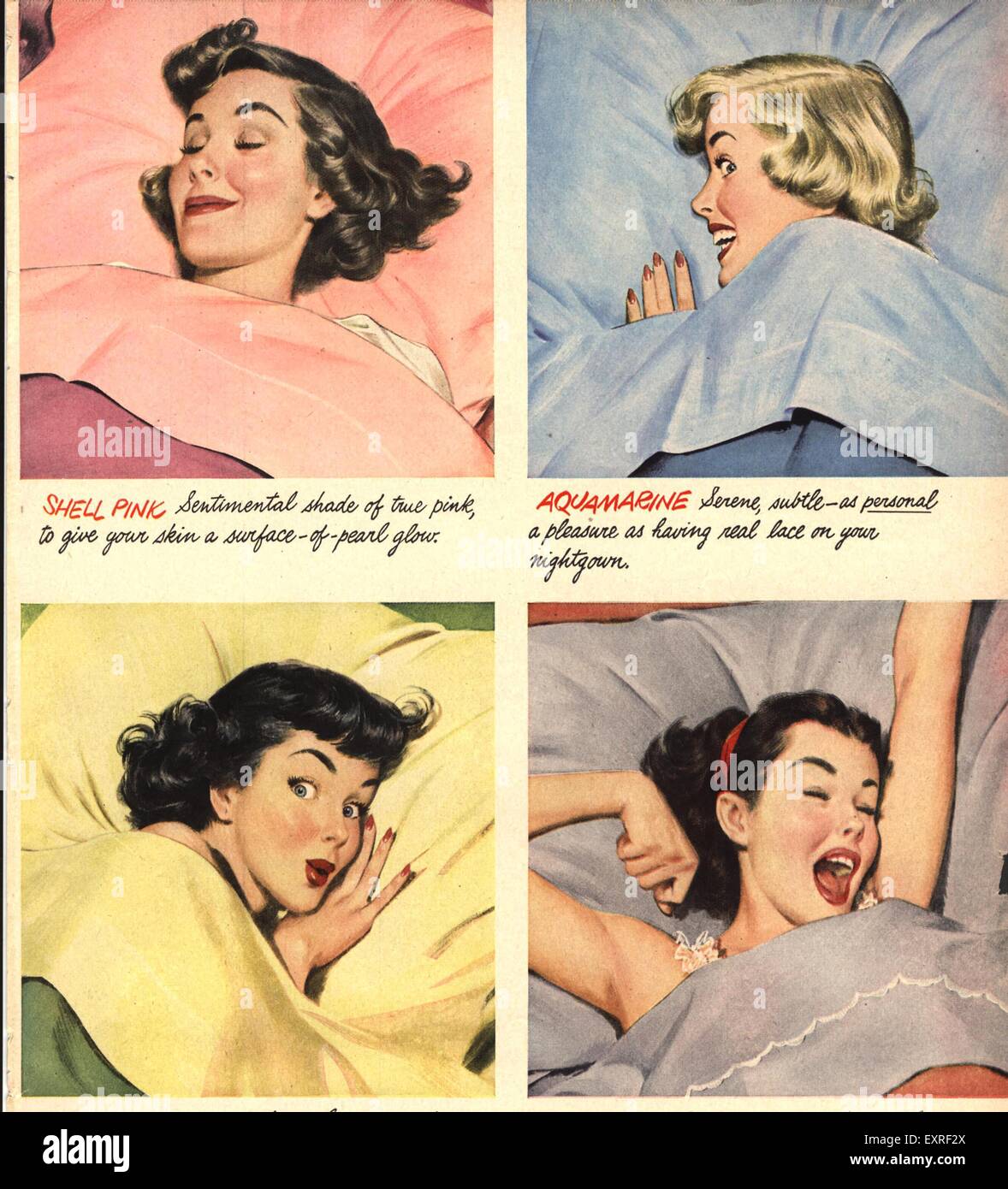 1950s USA Sleep Magazine Advert Stock Photo - Alamy