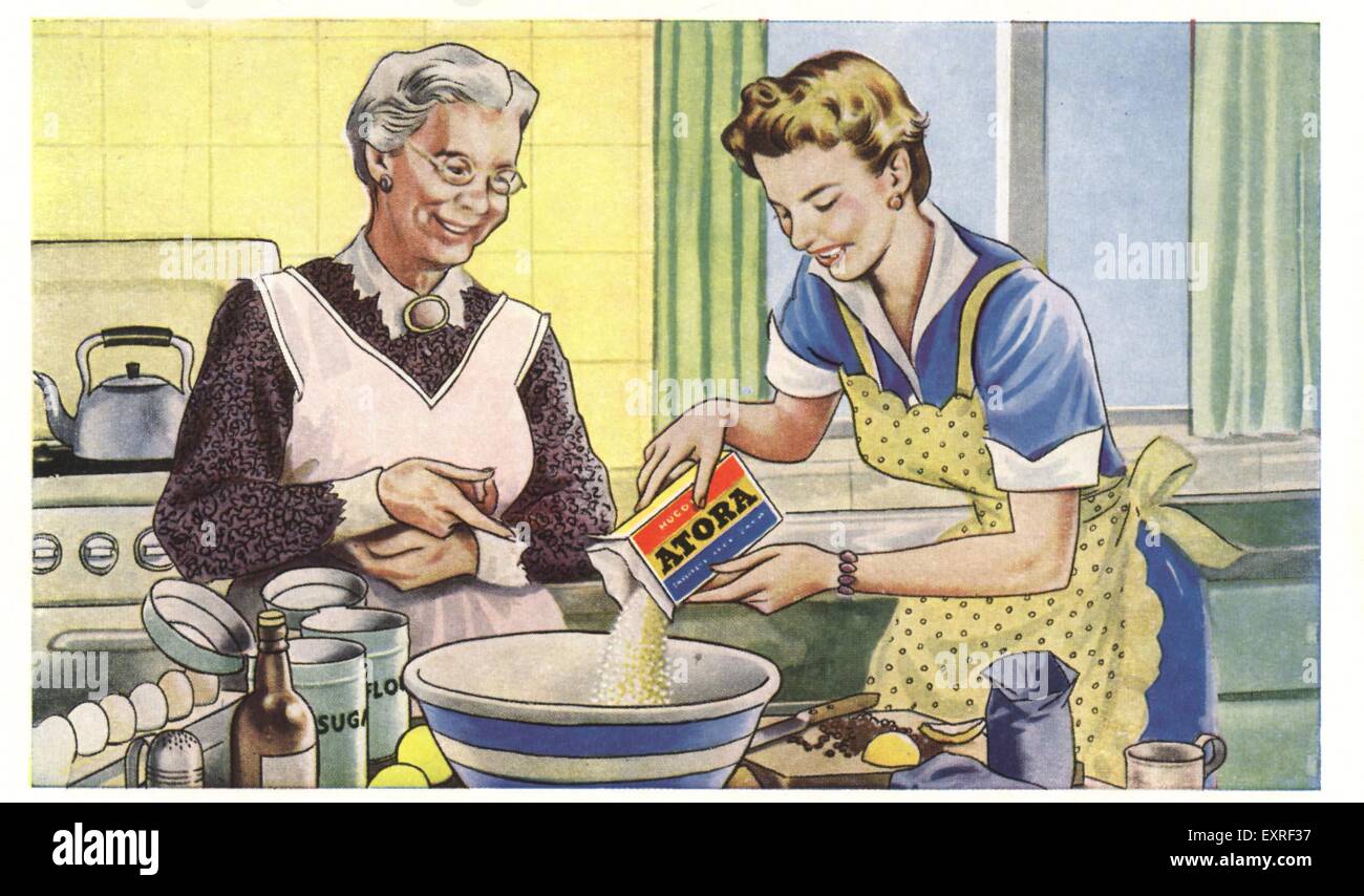 1950s advert woman cooking hi-res stock photography and images - Alamy