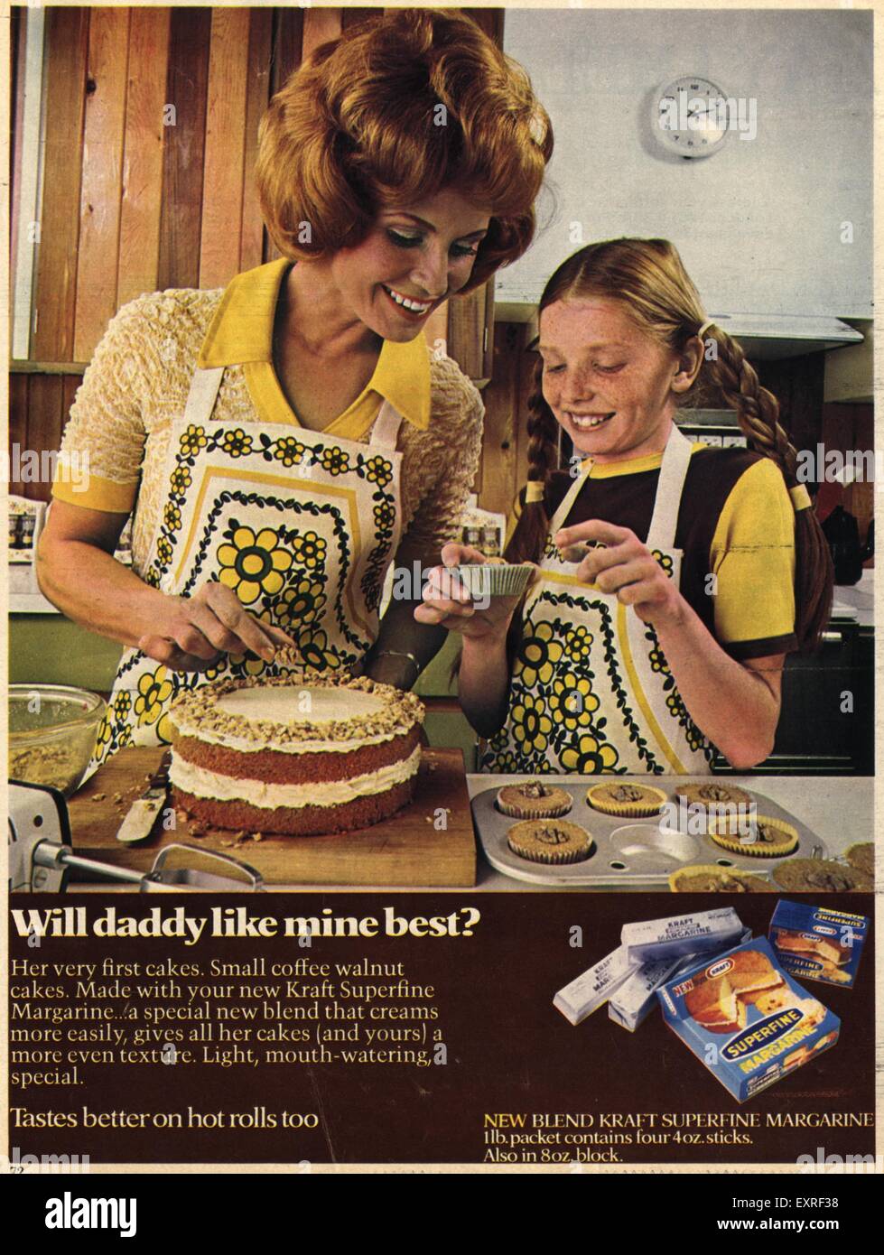 1960s UK Kraft Magazine Advert Stock Photo - Alamy