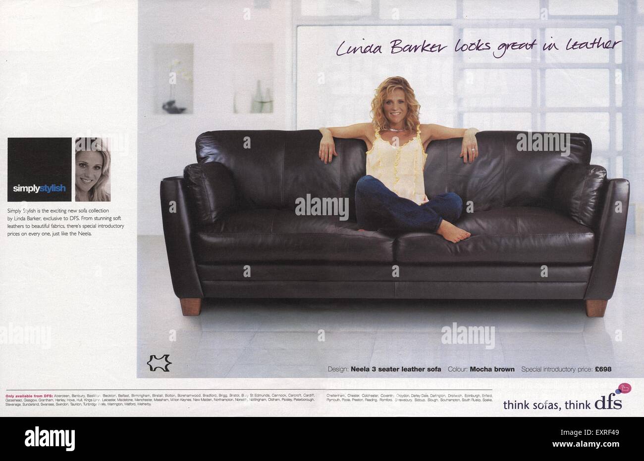 2000s UK DFS Magazine Advert Stock Photo - Alamy