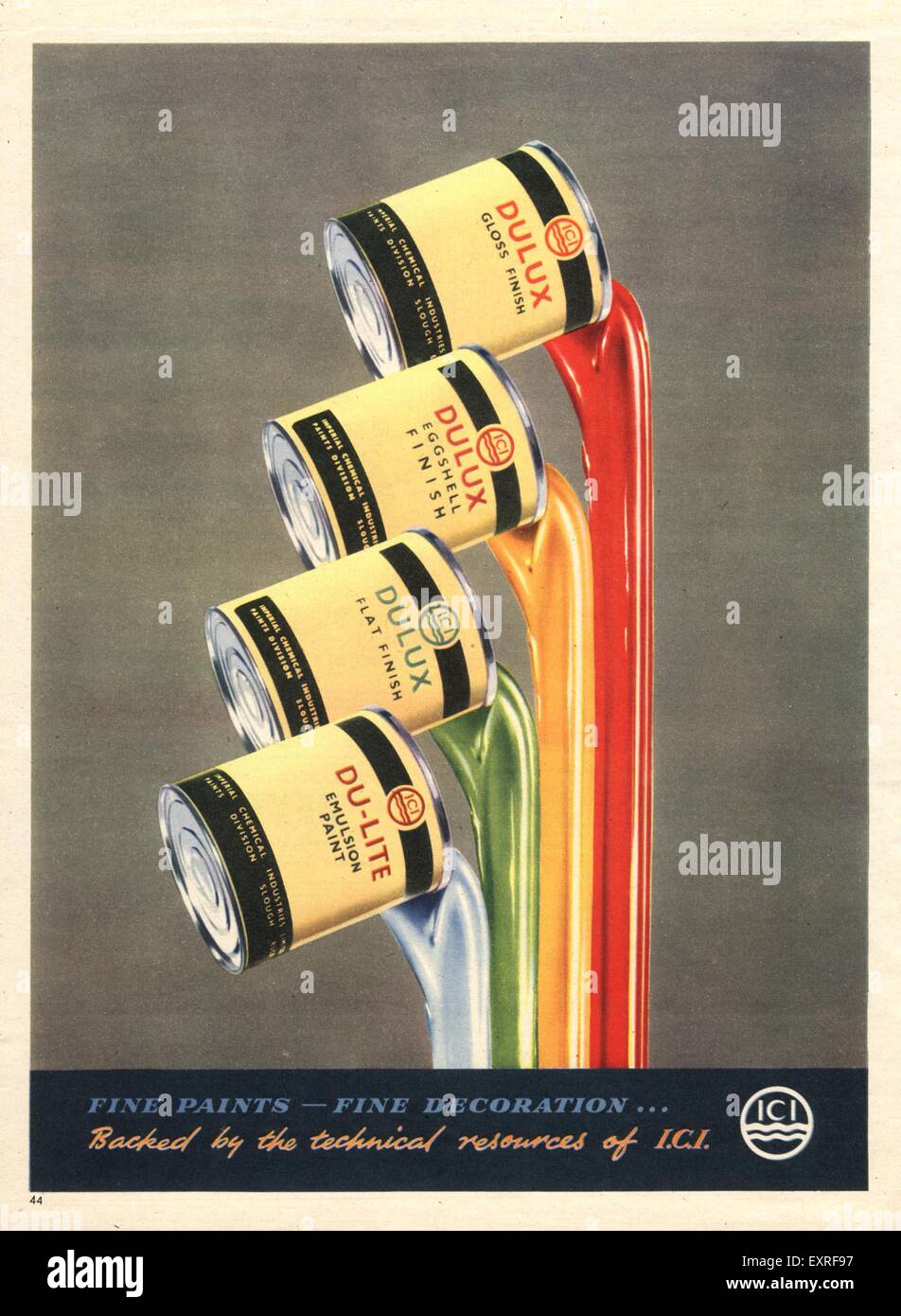 1950s UK Dulux ICI Paint Magazine Advert Stock Photo - Alamy