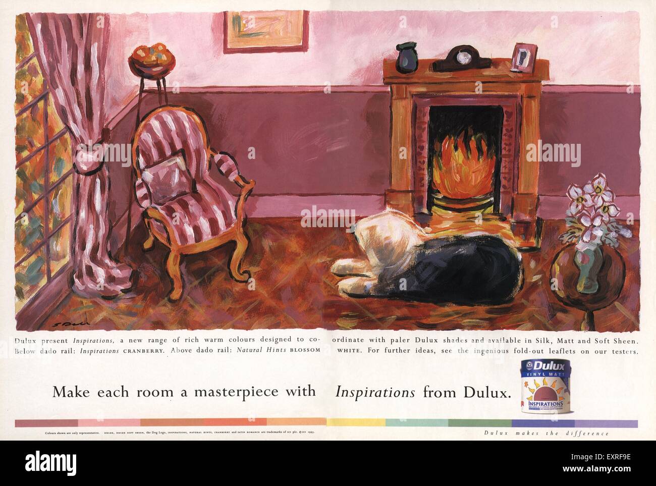 1990s UK Dulux ICI Paint Magazine Advert Stock Photo - Alamy