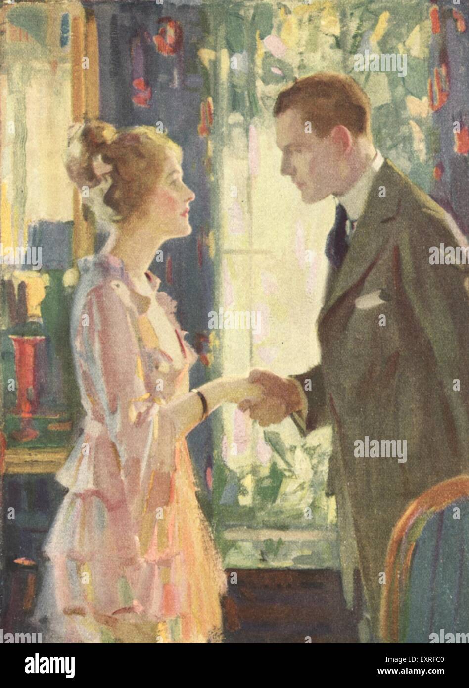 1920s UK First Meeting Magazine Plate Stock Photo - Alamy