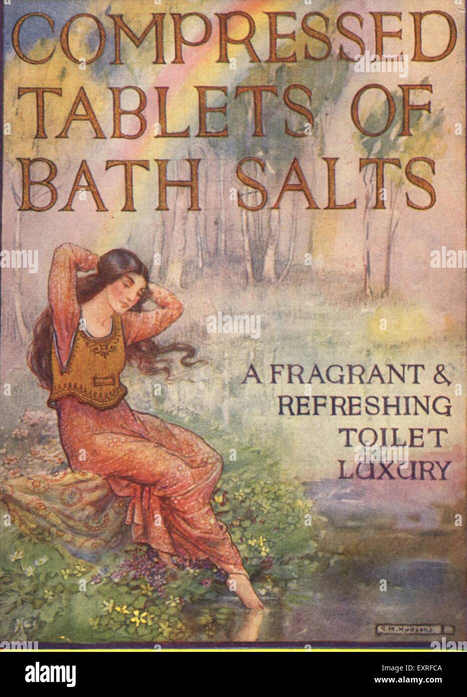 1920s UK Bath Salts Magazine Advert Stock Photo - Alamy