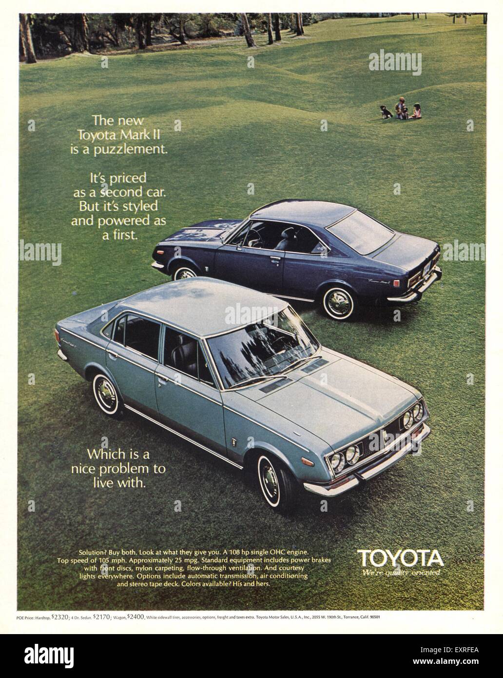 1960s USA Toyota Magazine Advert Stock Photo - Alamy