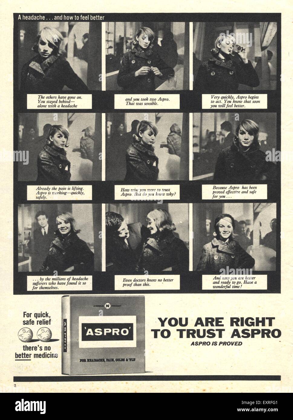 1960s advert for aspro hi-res stock photography and images - Alamy